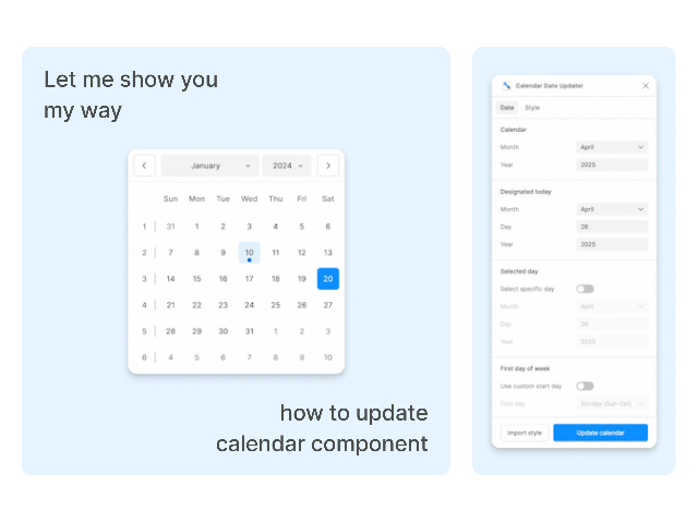 Calendar Date Updater by Taesik Choi on Dribbble