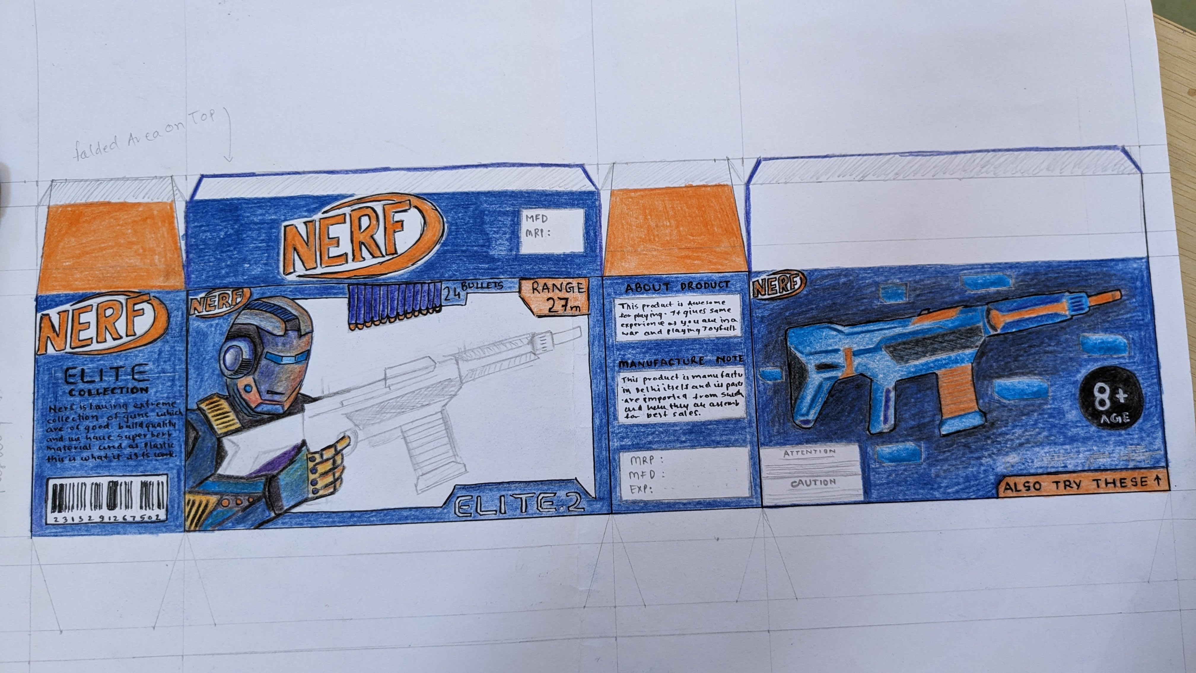 Nerf Toy Gun Packaging by Naman Garhwal on Dribbble
