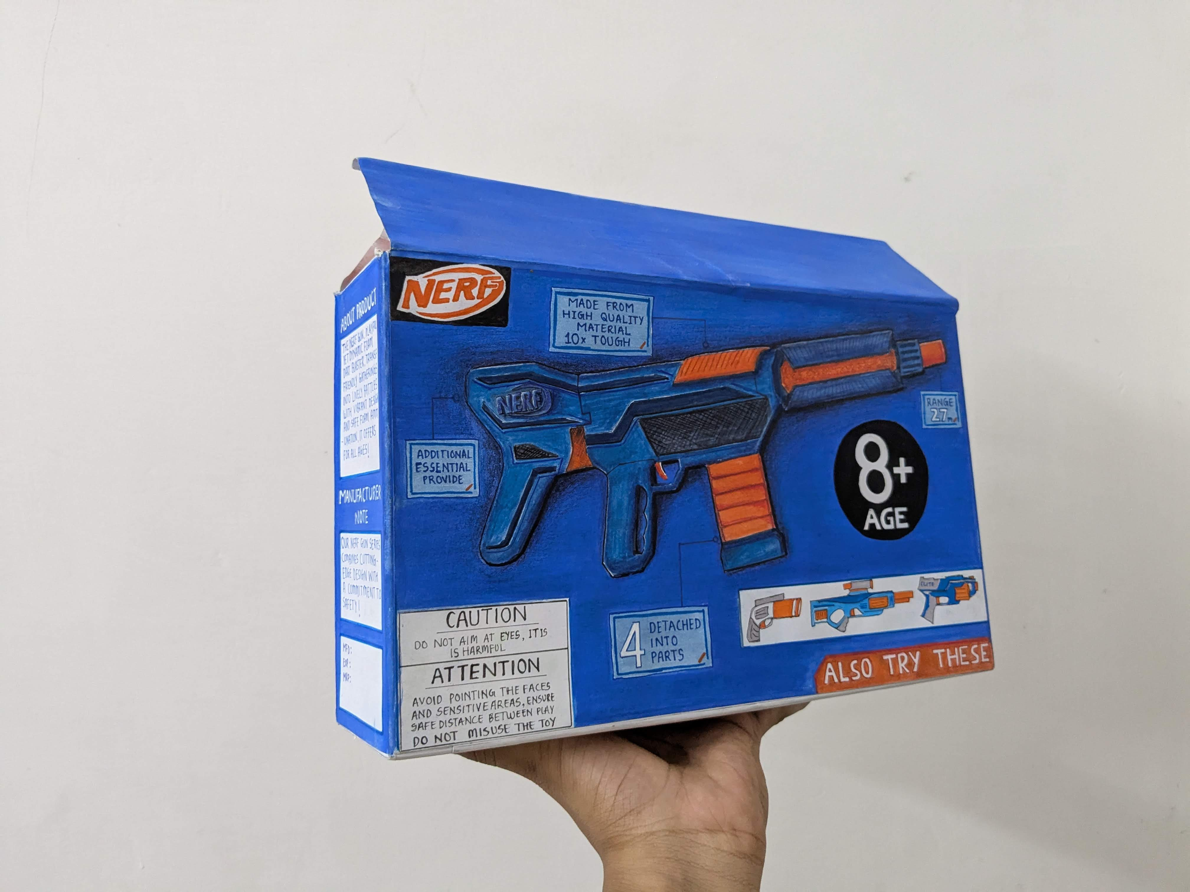 Nerf Toy Gun Packaging by Naman Garhwal on Dribbble