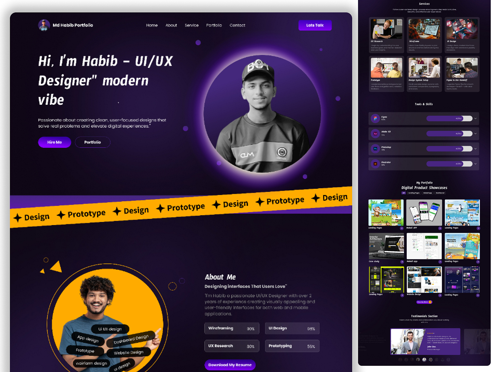 Portfolio Landing Page Design by Md Habib Miah on Dribbble