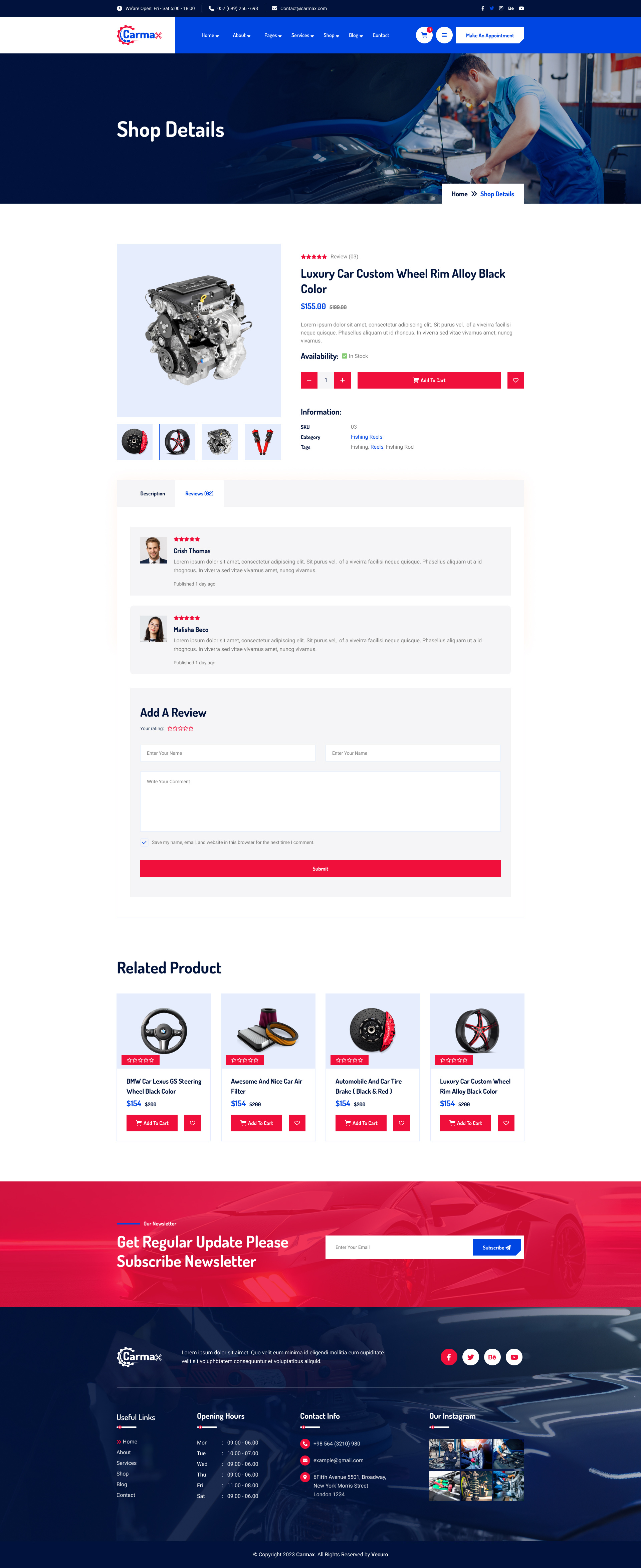 Carmax - Car Repair & Auto Mechanic Service Template by Rivanur Rhaman ...