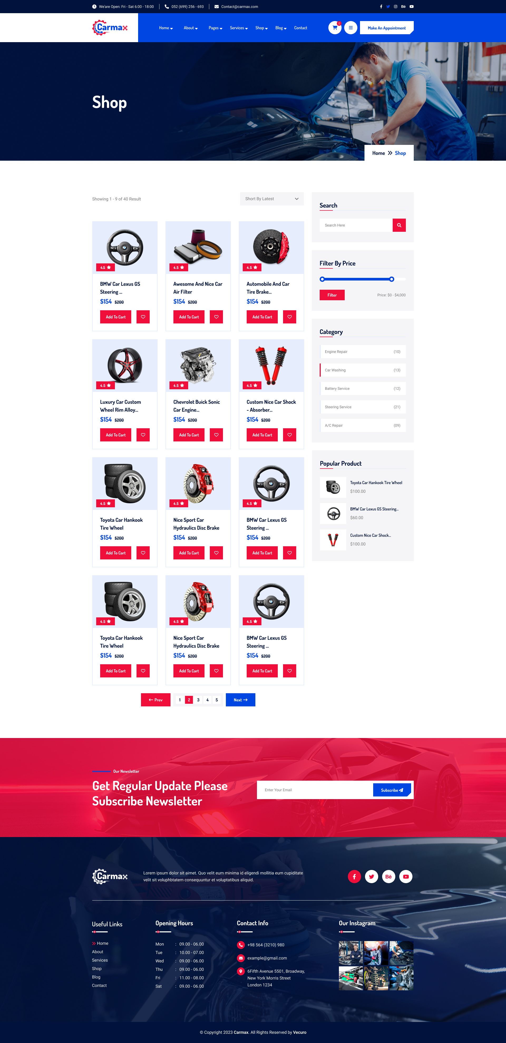 Carmax - Car Repair & Auto Mechanic Service Template by Rivanur Rhaman ...