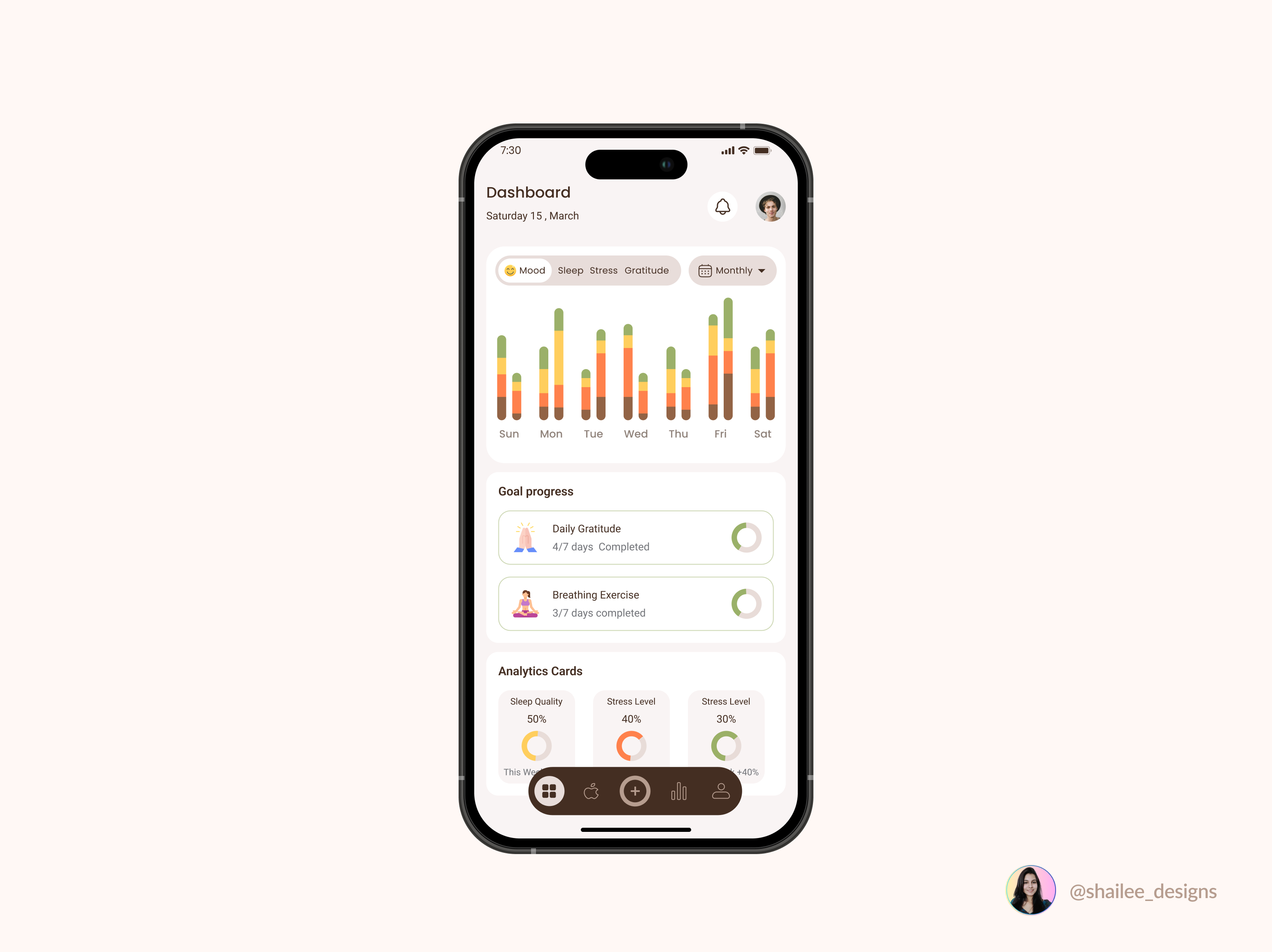 Mood Tracker App by Shailee Malviya on Dribbble