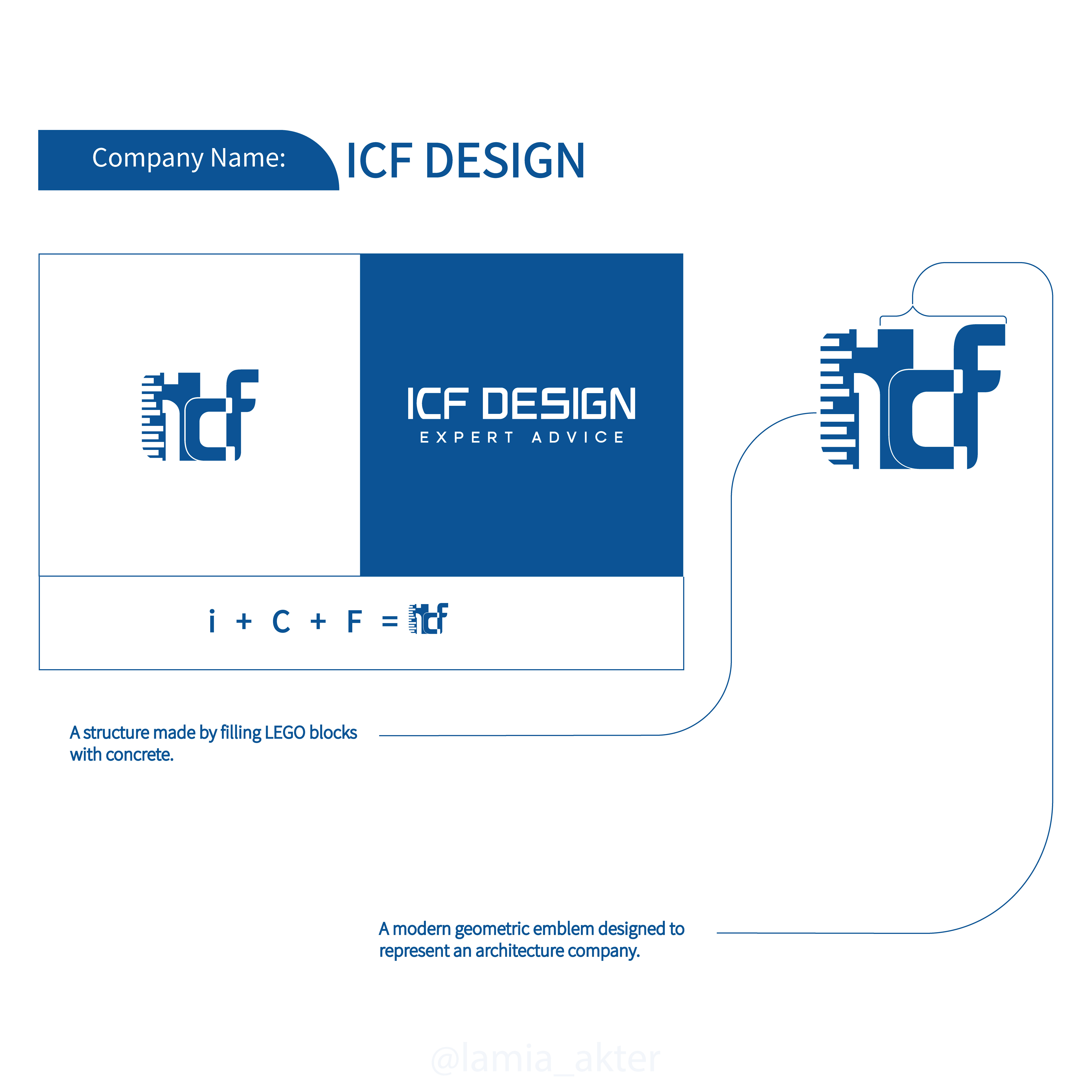 ICF Design – Construction Brand Identity by Lamia Akter on Dribbble