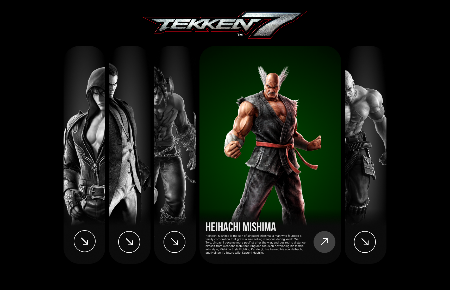 Tekken 7 Character Select UI – Dark Mode Showcase by Prince Bhadania on ...