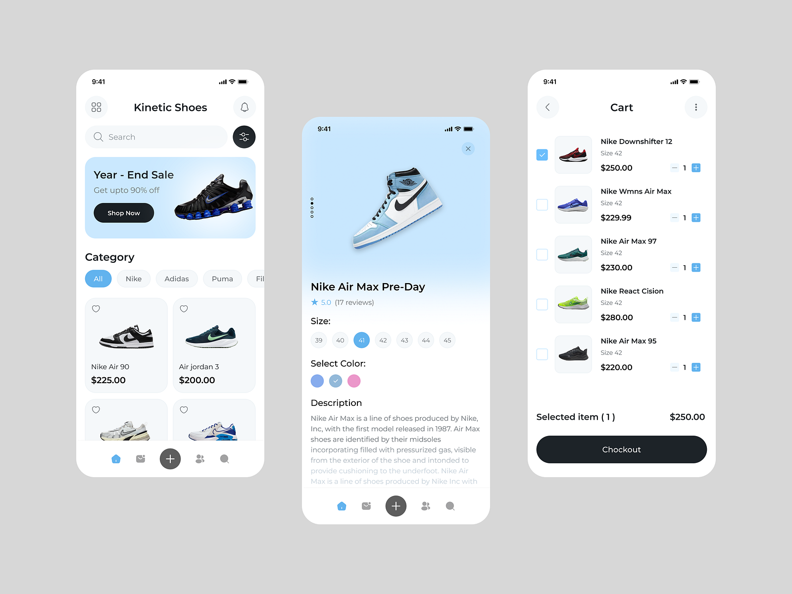Kinetic Shoes – Mobile App UI Design 🏃‍♂️👟 by MD Munna Islam on Dribbble