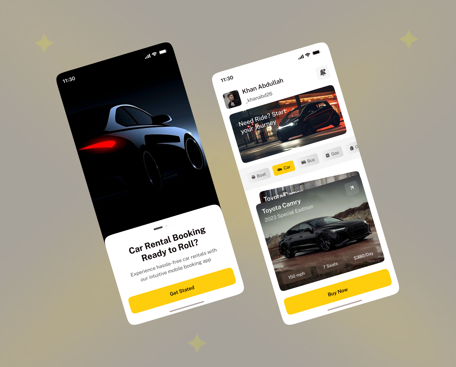 Rental Car Booking Mobile App by Amrita Ranjan on Dribbble