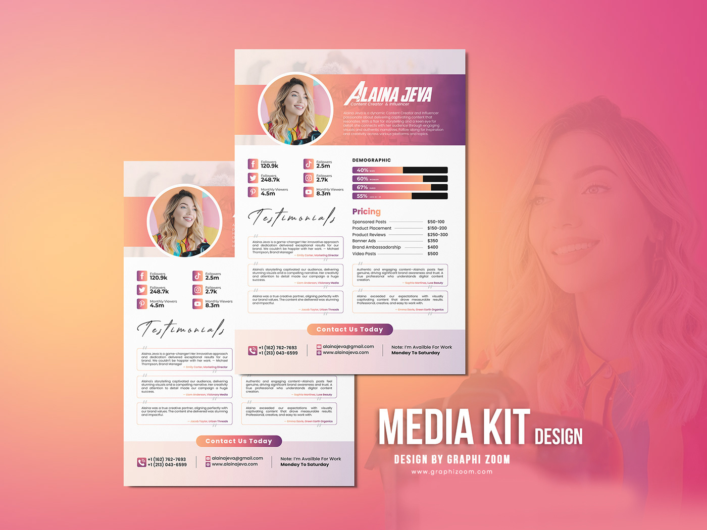 Media Kit | Epk Design | Press Kit | One Sheet | Electronic Kit by ...