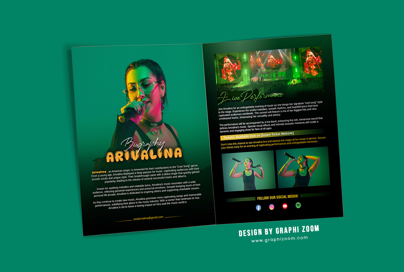 Epk Design | Media Kit | Press Kit | One Sheet | Electronic Kit by ...