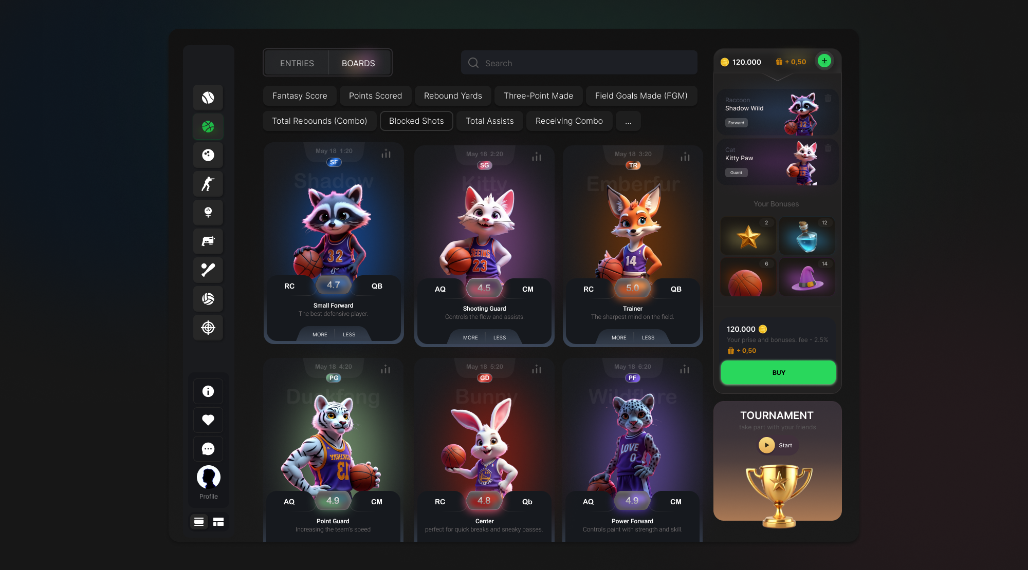 Fantasy Sports UI designs, themes, templates and downloadable graphic ...