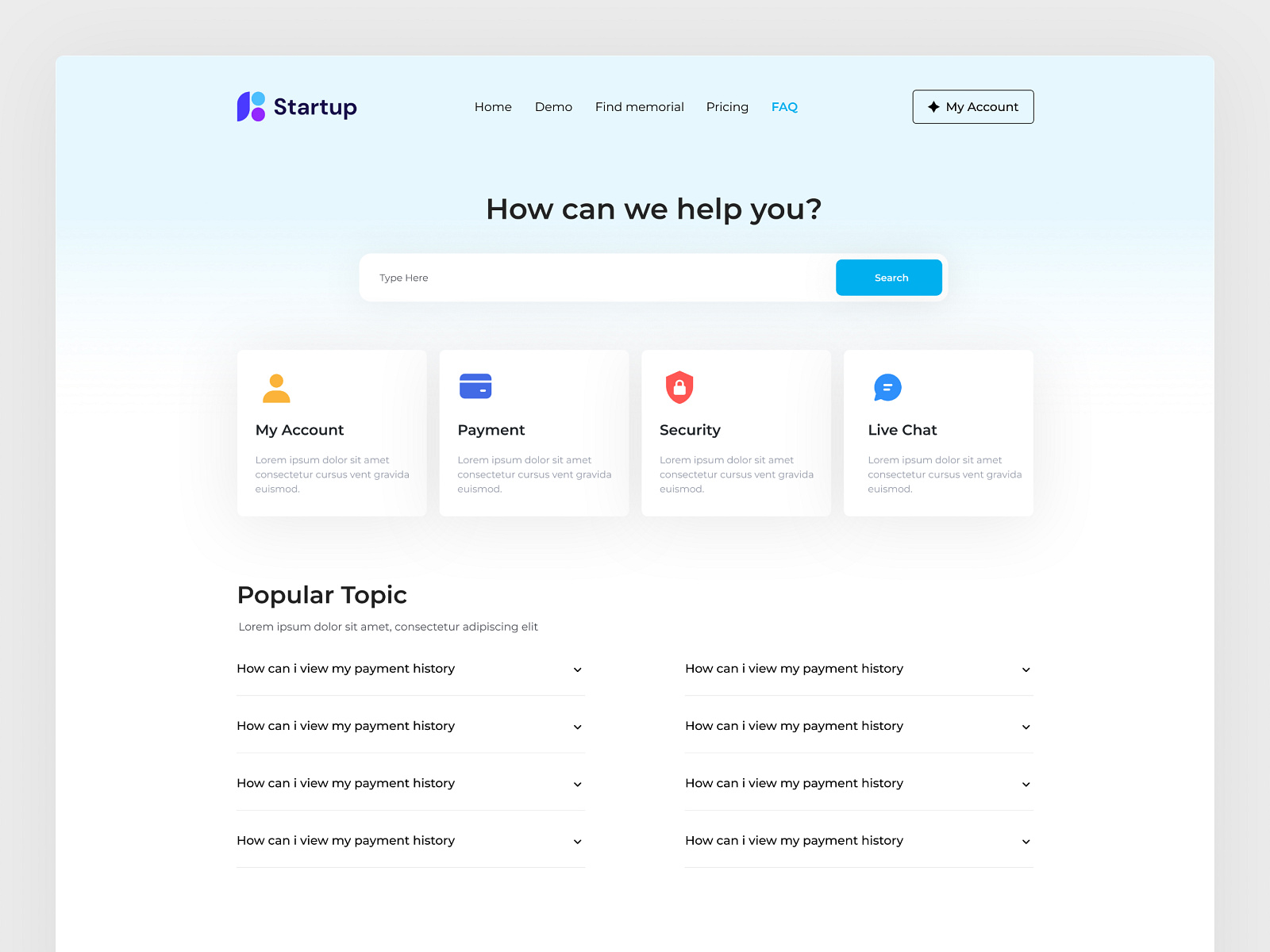 FAQs Ui Page Design by SajJad ‌ on Dribbble