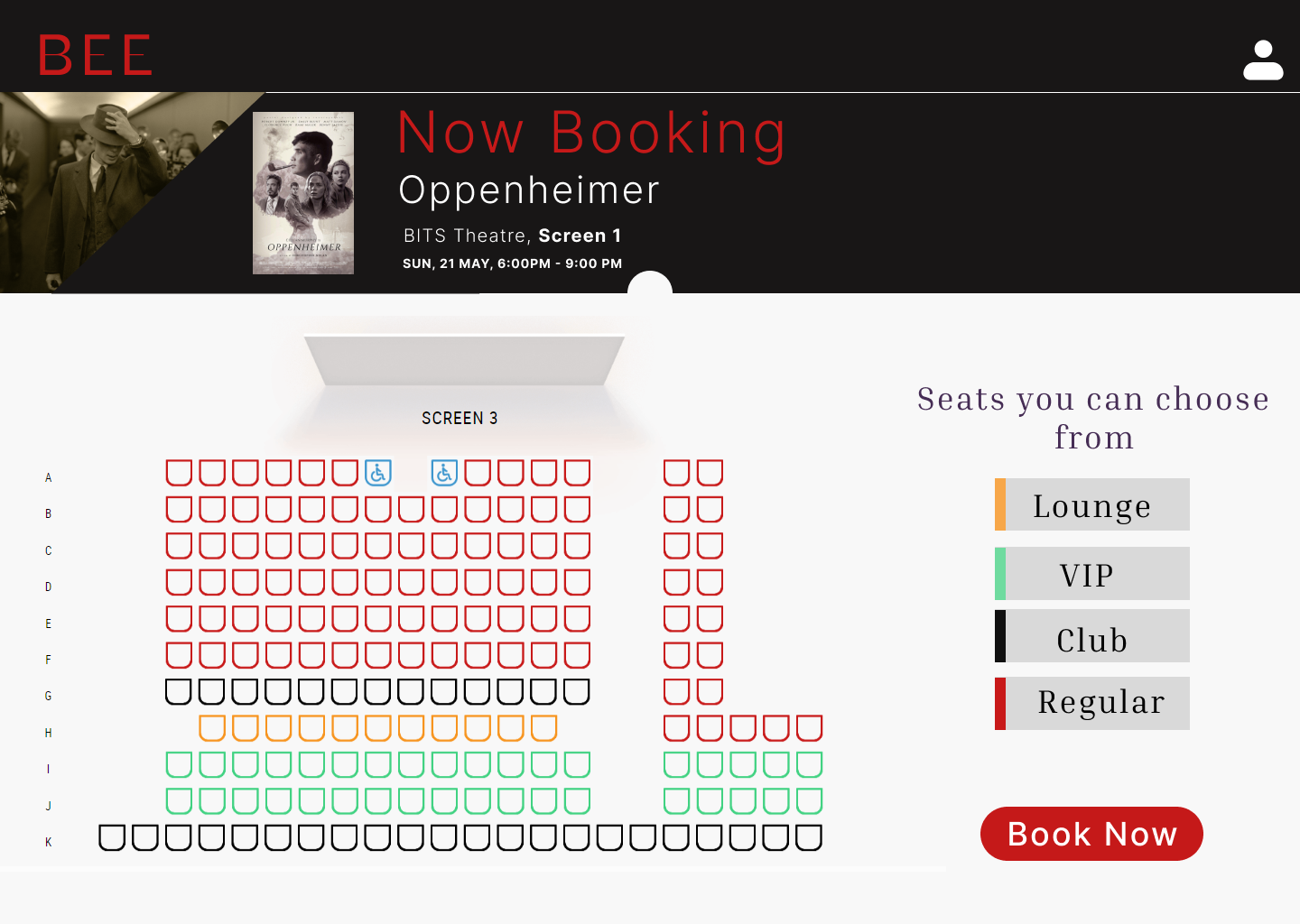 Movie Booking Website (concept) by S PARIMESH on Dribbble