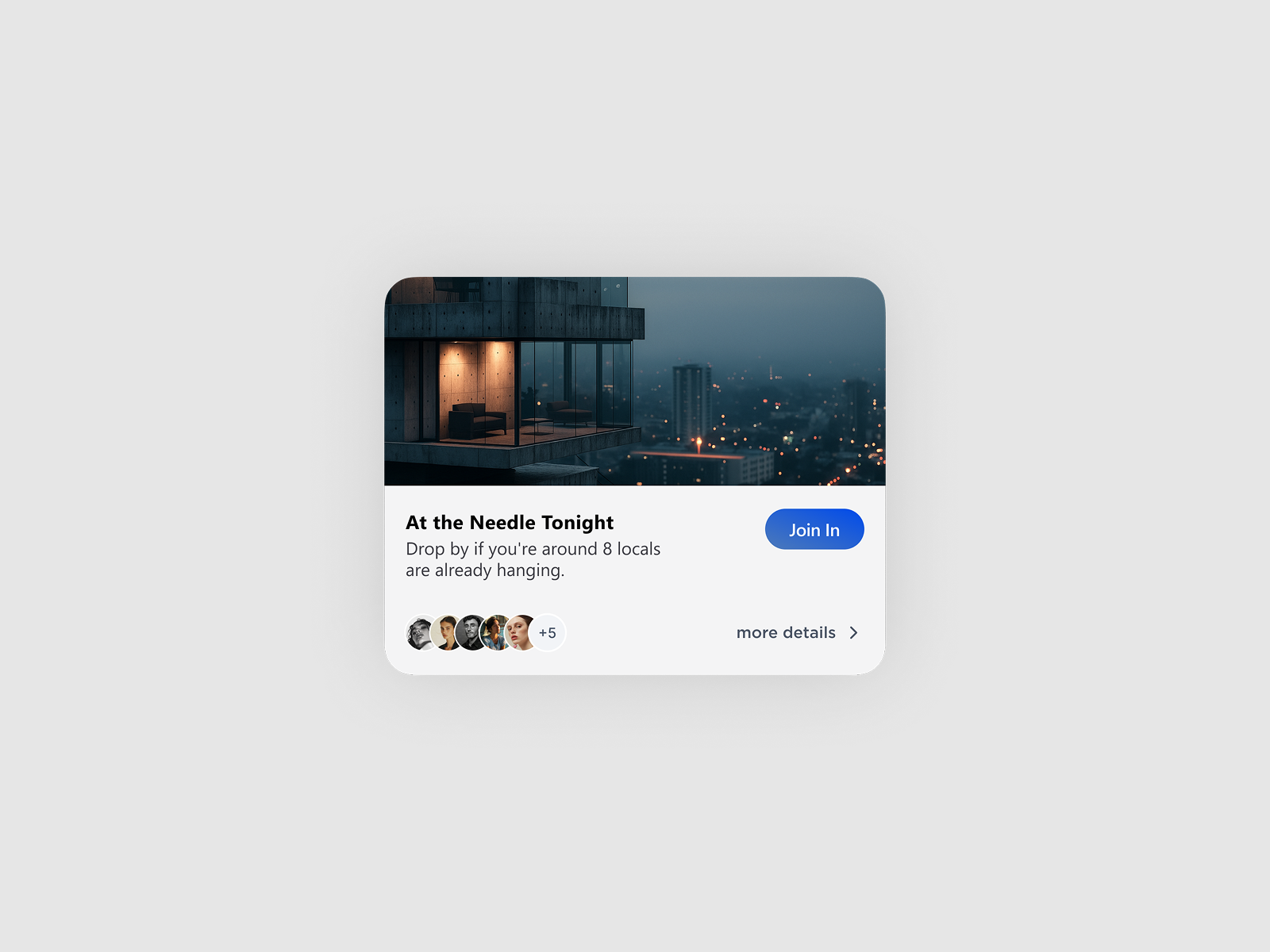 Lightweight Event Card – Ambient Social Flow UI by Saman Kia on Dribbble