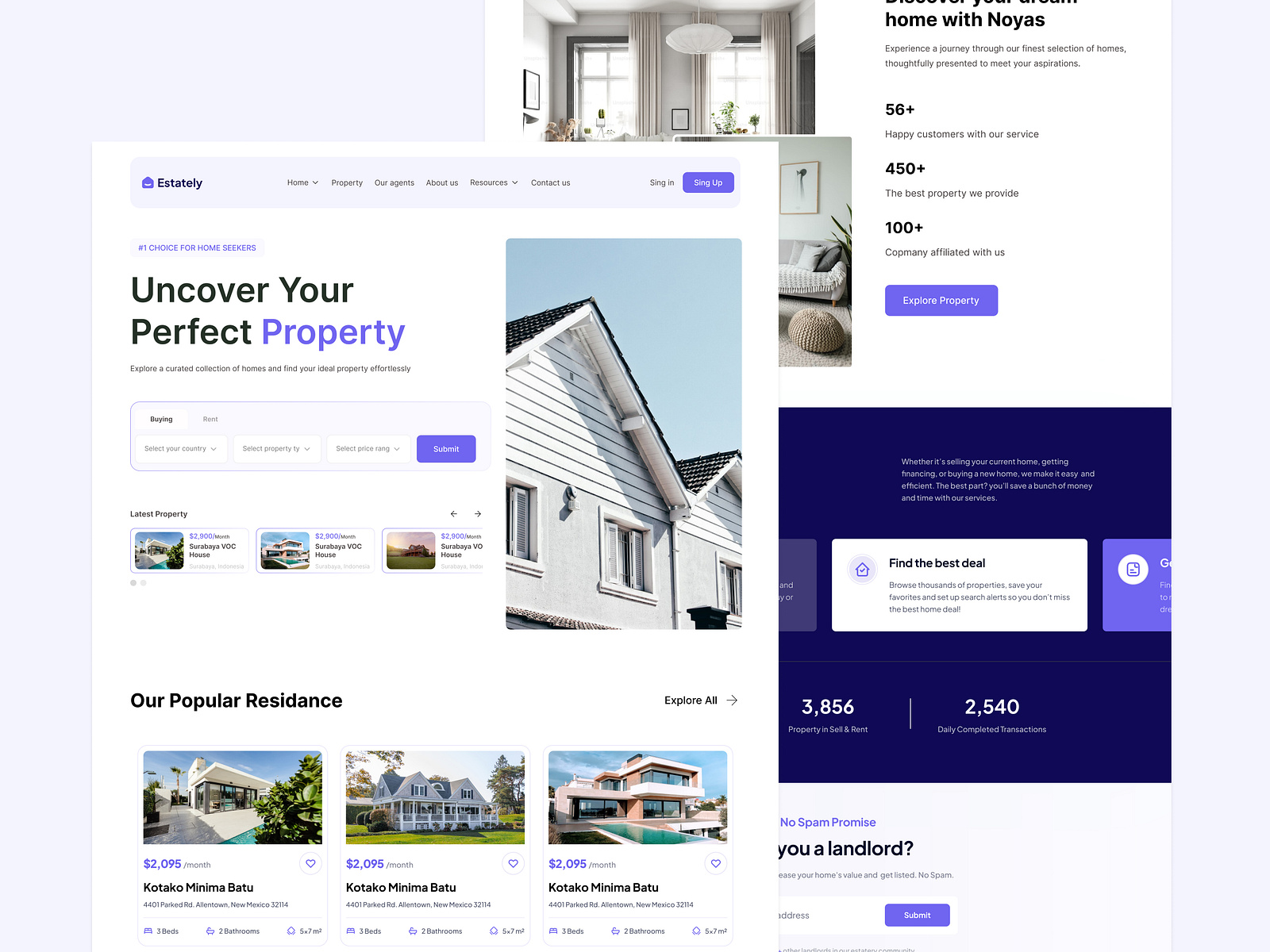 Modern Real Estate Website Design by Mazharul Islam on Dribbble