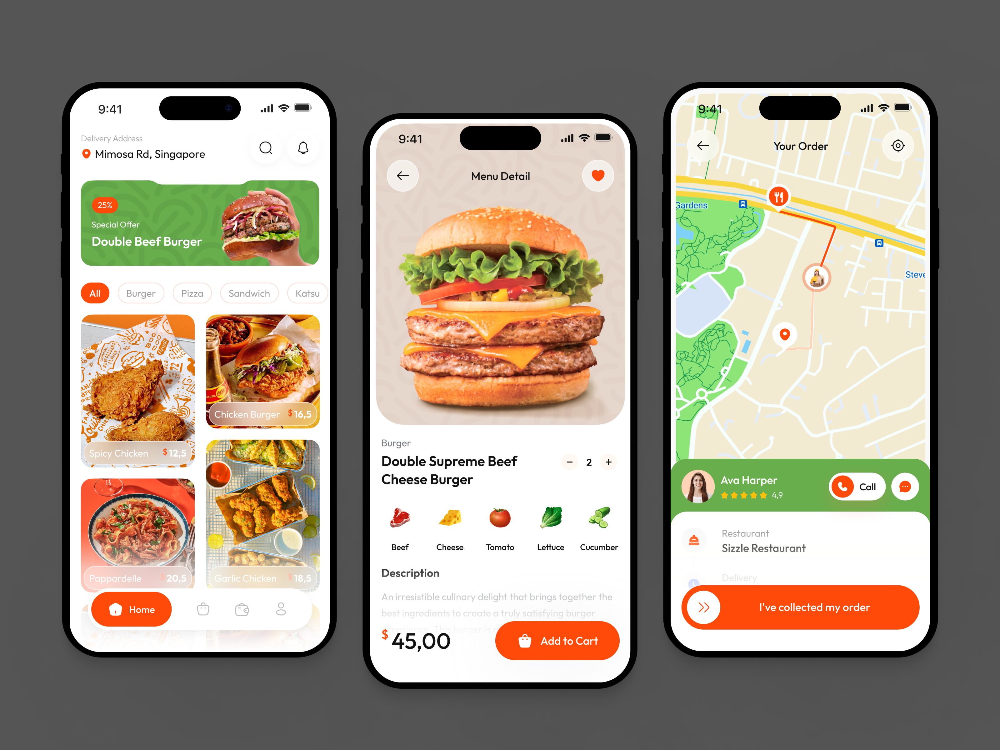 Sizzle - Food Delivery Mobile App by Fanka for Korsa on Dribbble