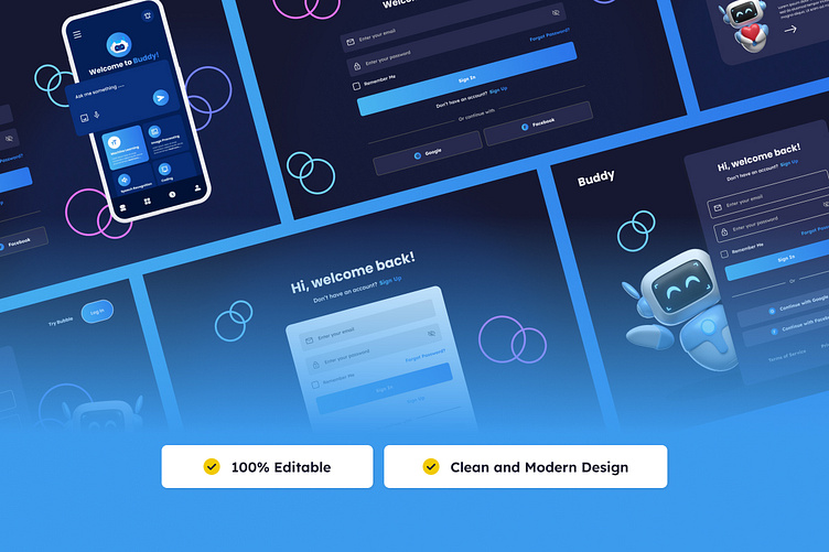 Chatbot A.I Login and Register Design by Twin Studio Design on Dribbble