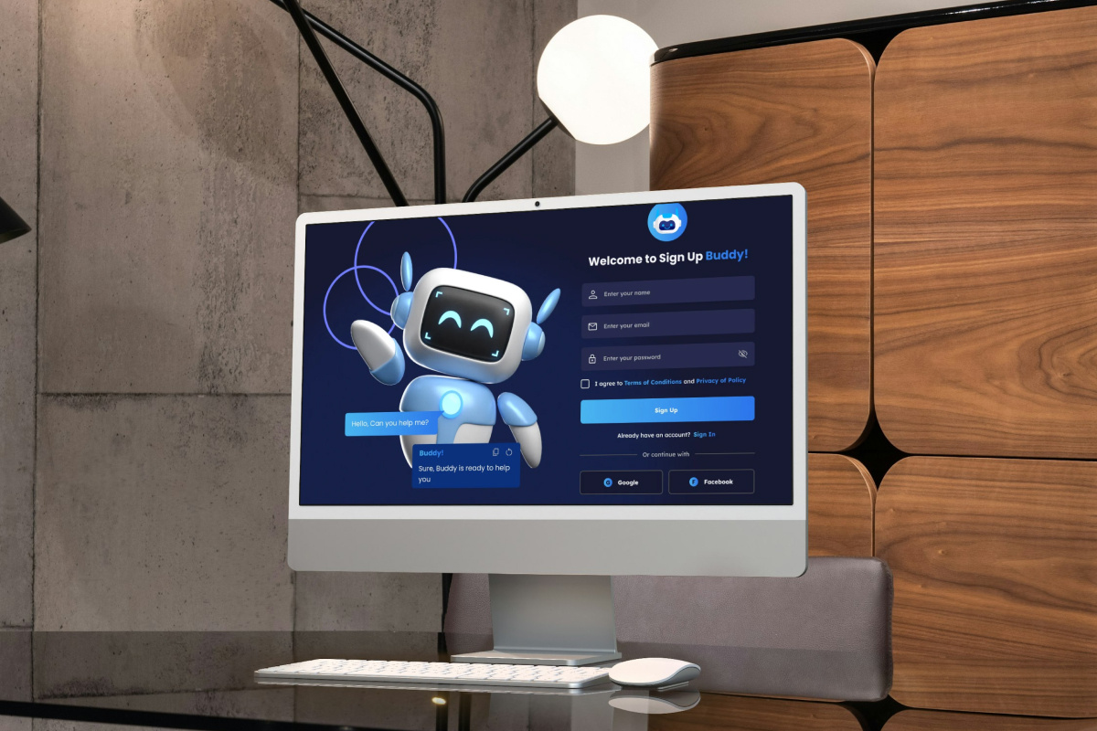 Chatbot A.I Login and Register Design by Twin Studio Design on Dribbble