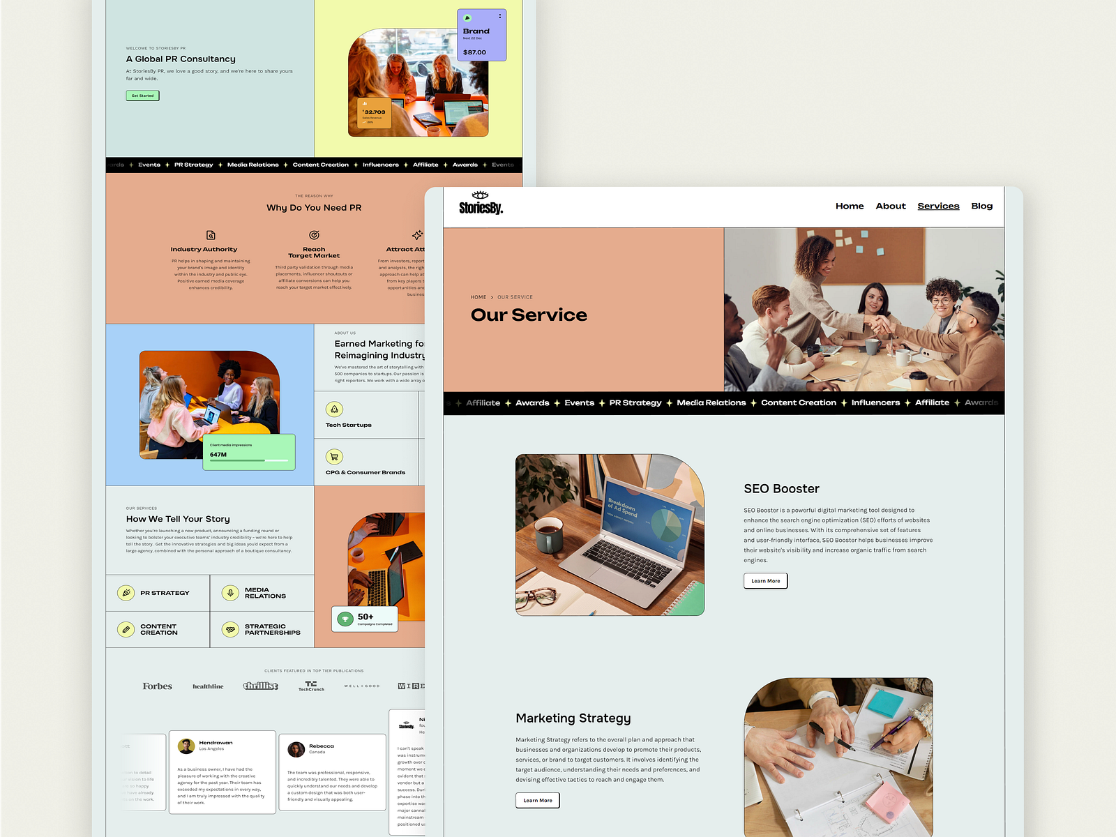 Marketing Landing Page-UI/UX design by Deliverables Agency on Dribbble