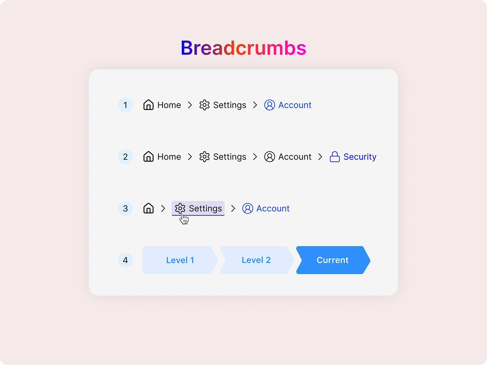 Breadcrumbs by Varsha Mishra on Dribbble