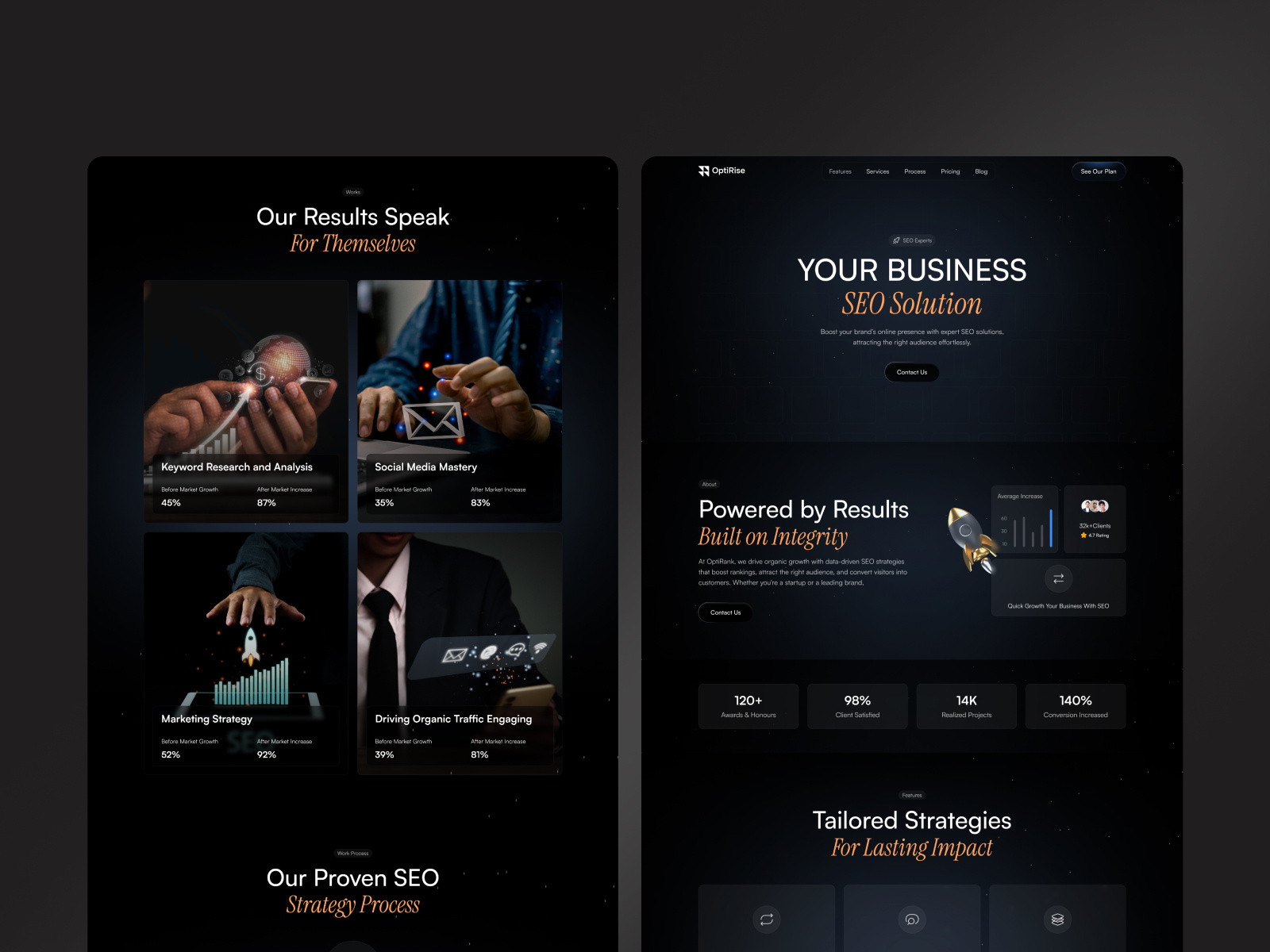 OptiRise - Professional Services Website Design by Tarik Eamin for ...