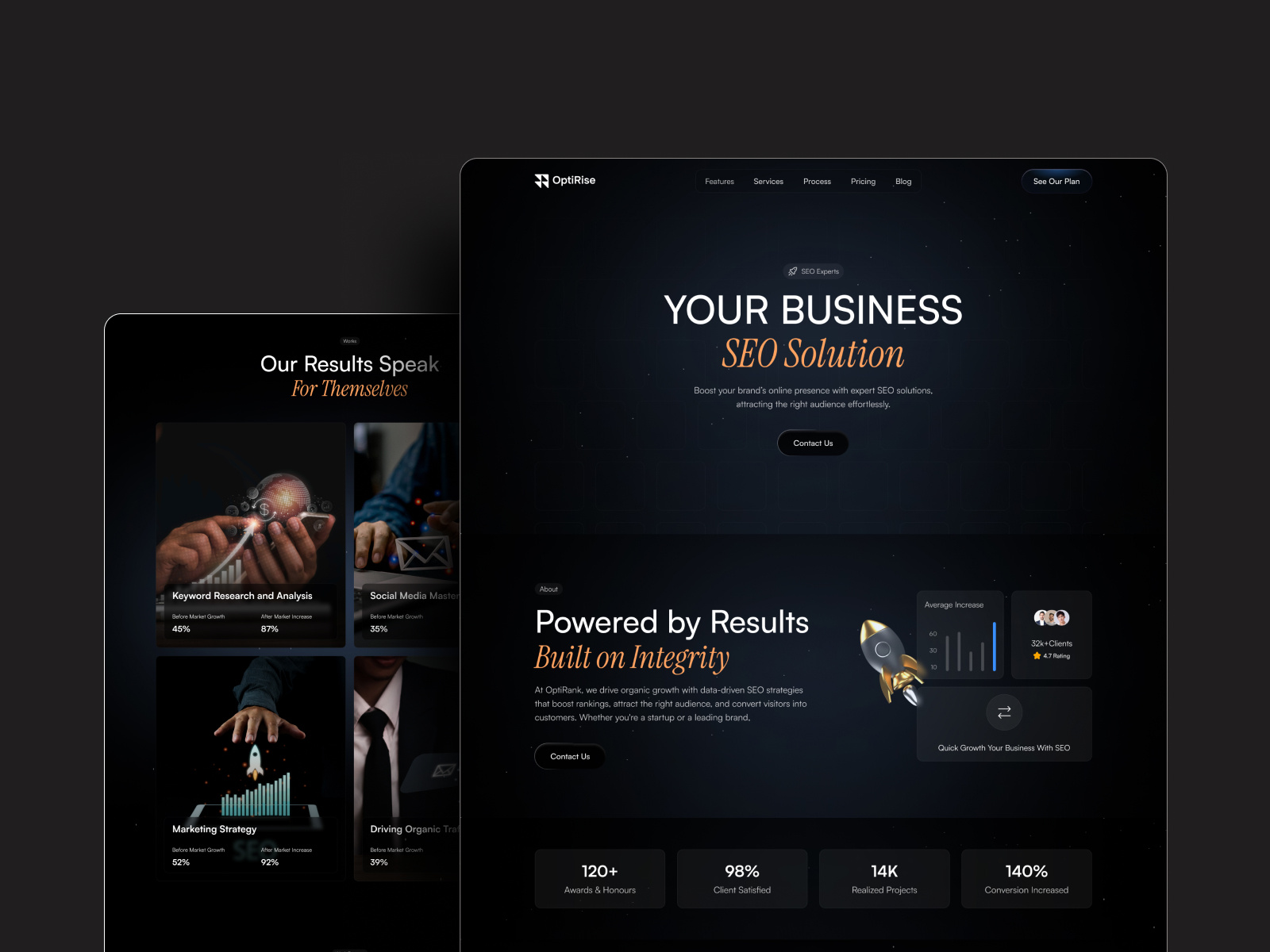 OptiRise - Professional Services Website Design by Tarik Eamin for ...
