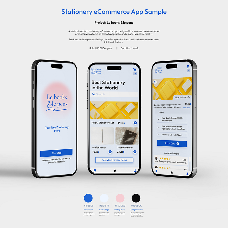 eCommerce Stationary App UI by Ana-Maria Popescu on Dribbble