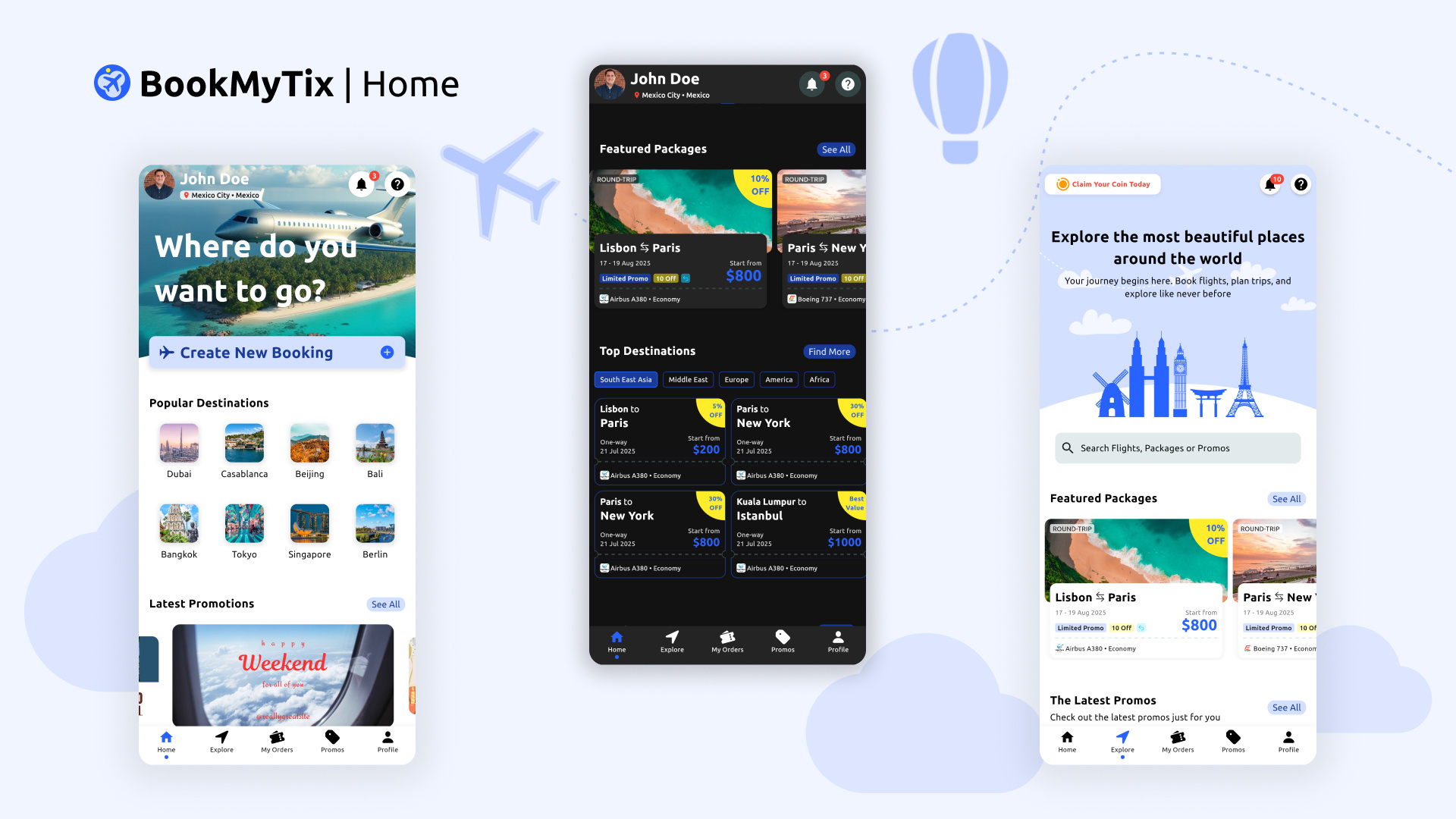 BookMyTix - Flutter Flight Booking App UI Kit by Ilham Meidi Brata on Dribbble