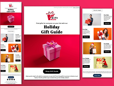 Holiday Gift Guide Email Template Design. by Md Saddam Hossain on Dribbble