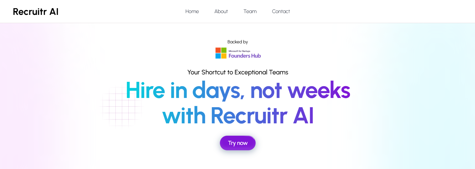 Recruitr AI website landing page by KL ABIJIT on Dribbble