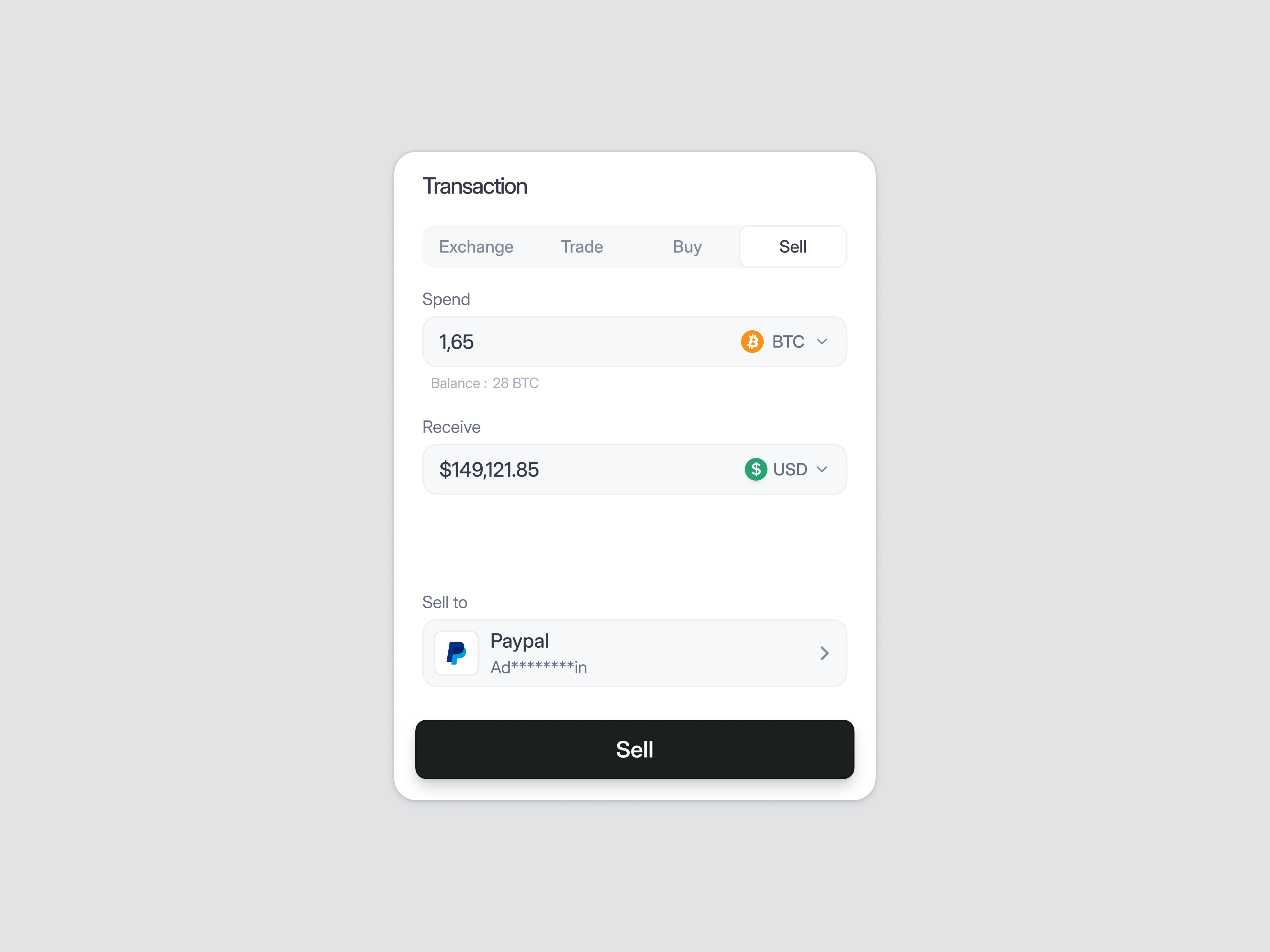 Web3 Crypto Dashboard SaaS – Transaction Modal by Keitoto on Dribbble