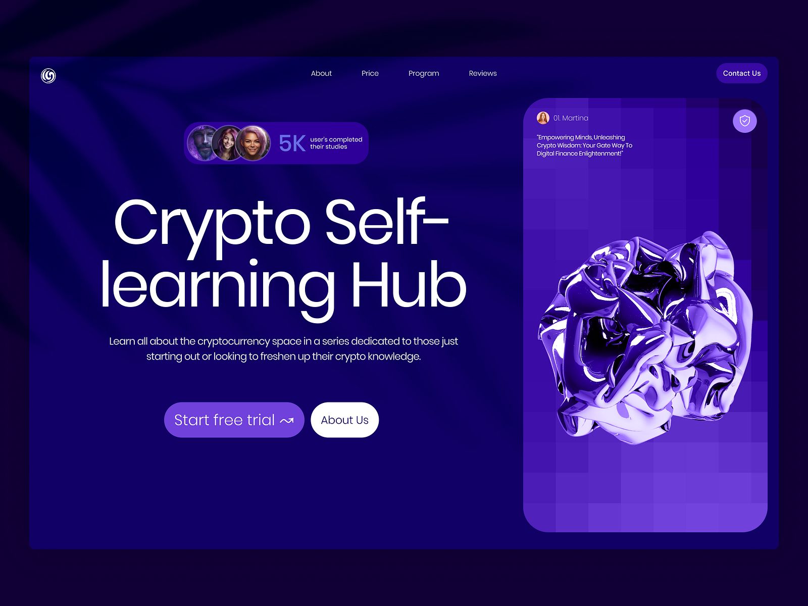 Crypto Landing Page by DevDock on Dribbble