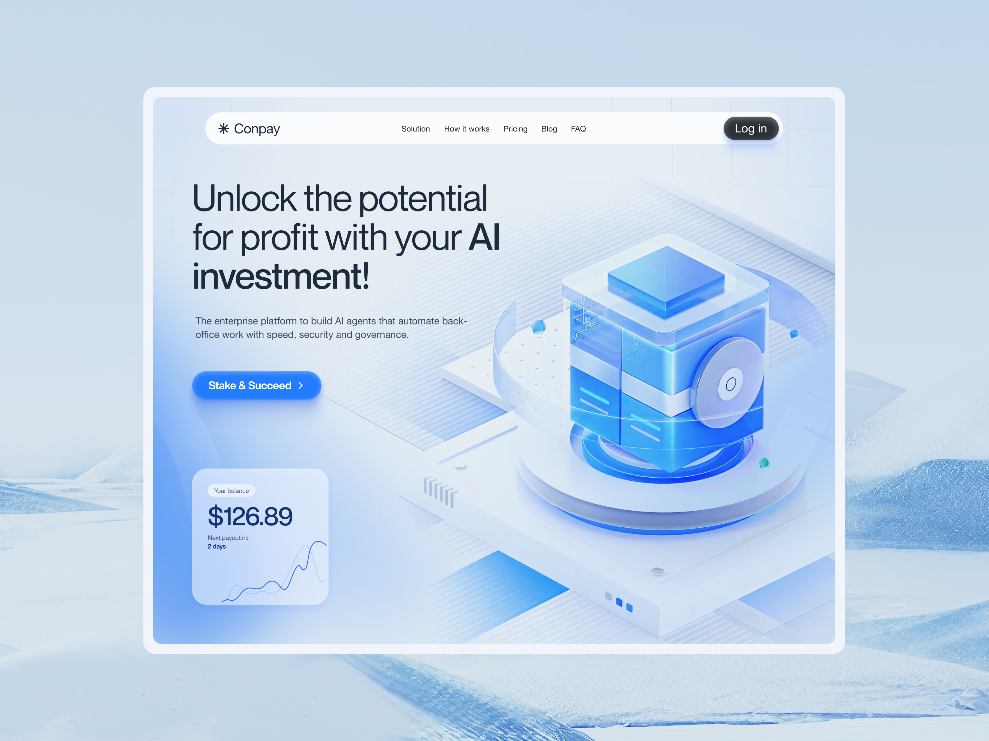 Conpay - AI Investment Platform Website by Ofspace UX/UI on Dribbble