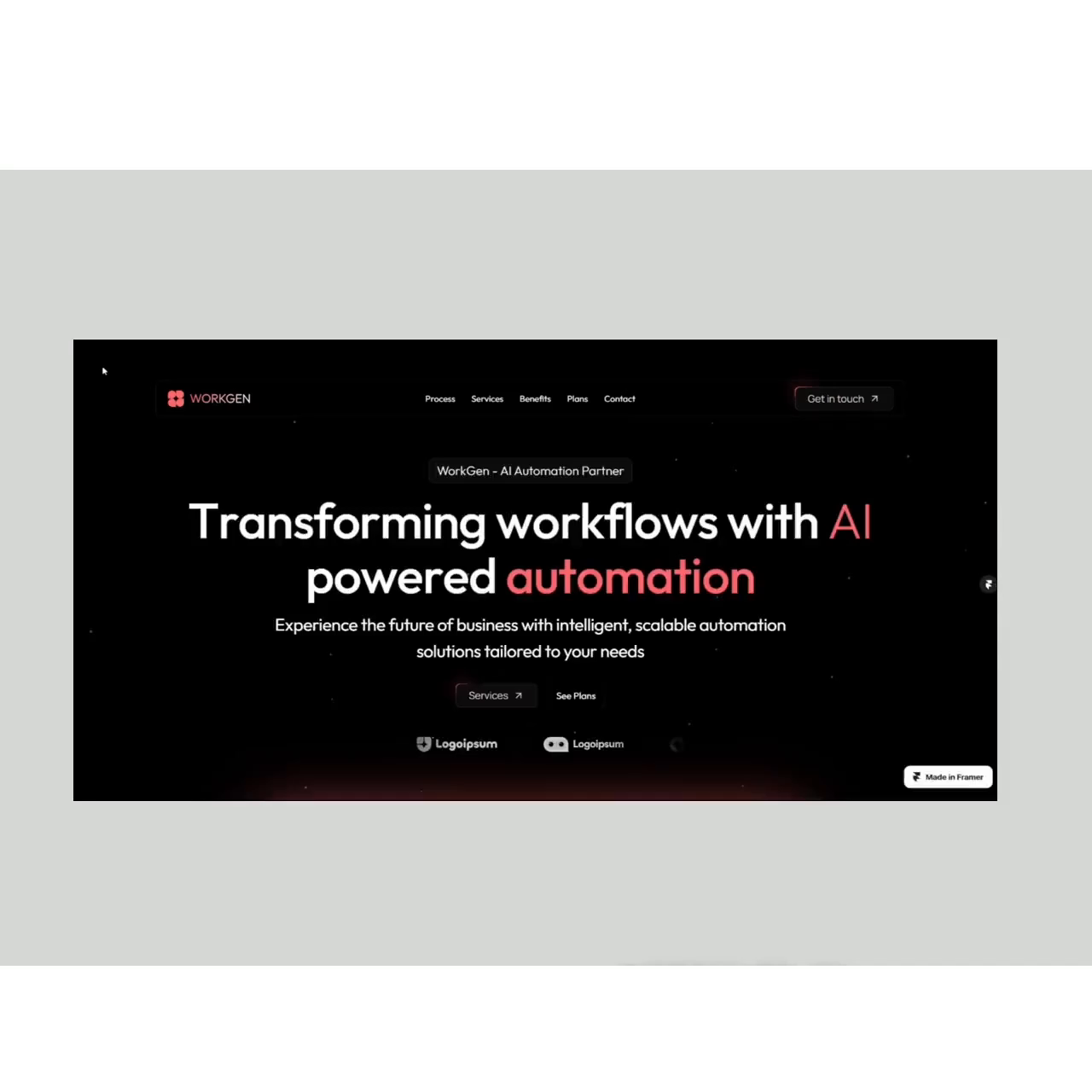 WORKGEN - AI Workflow Automation Website by Landers Studio on Dribbble
