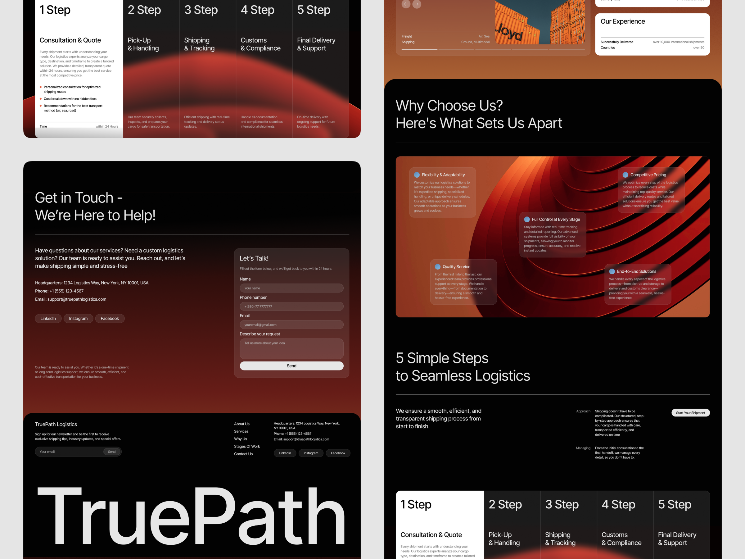 TRUEPATH | LOGISTICS COMPANY WEBSITE by Zorya Agency on Dribbble