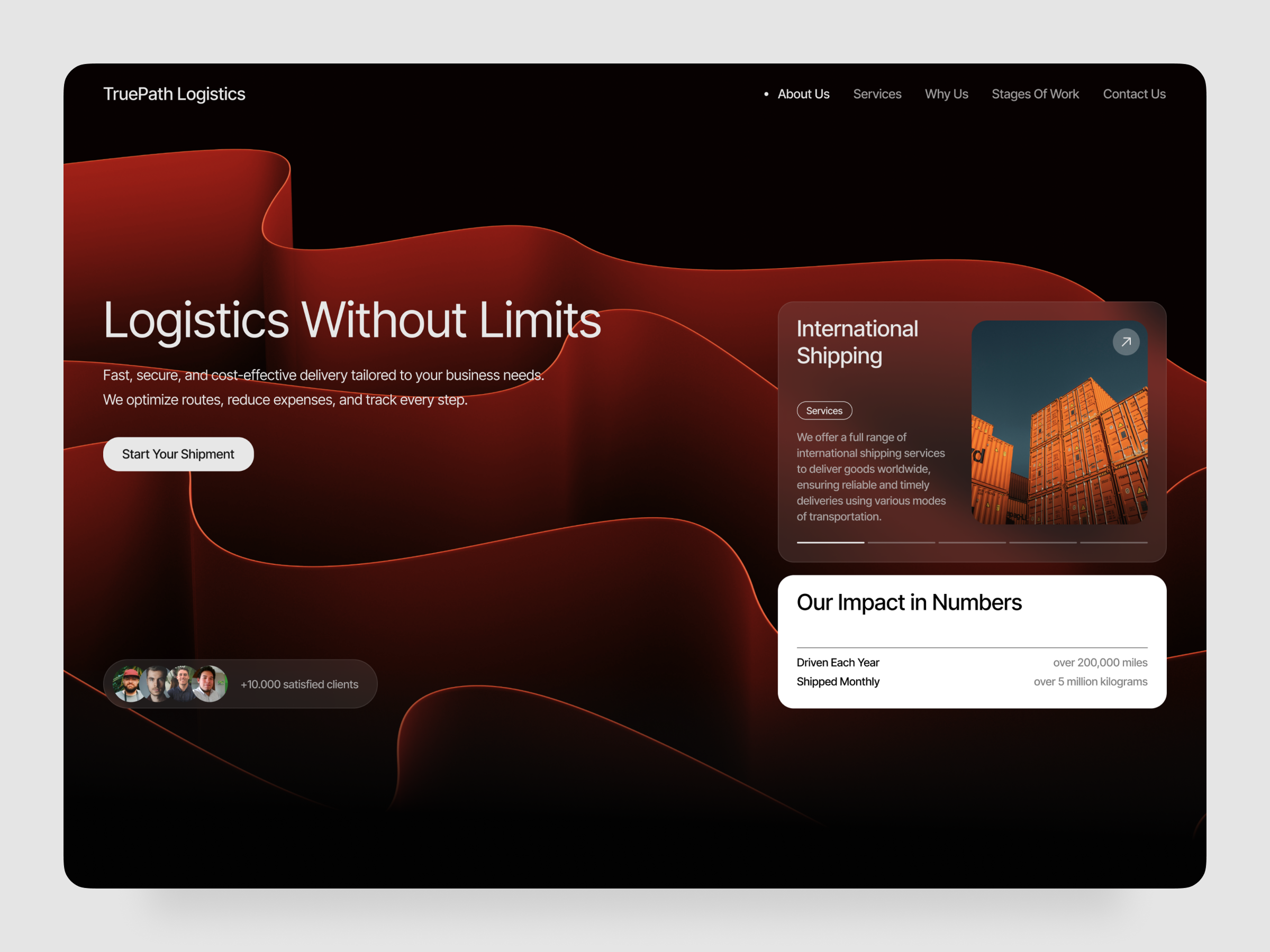 TRUEPATH | LOGISTICS COMPANY WEBSITE by Zorya Agency on Dribbble