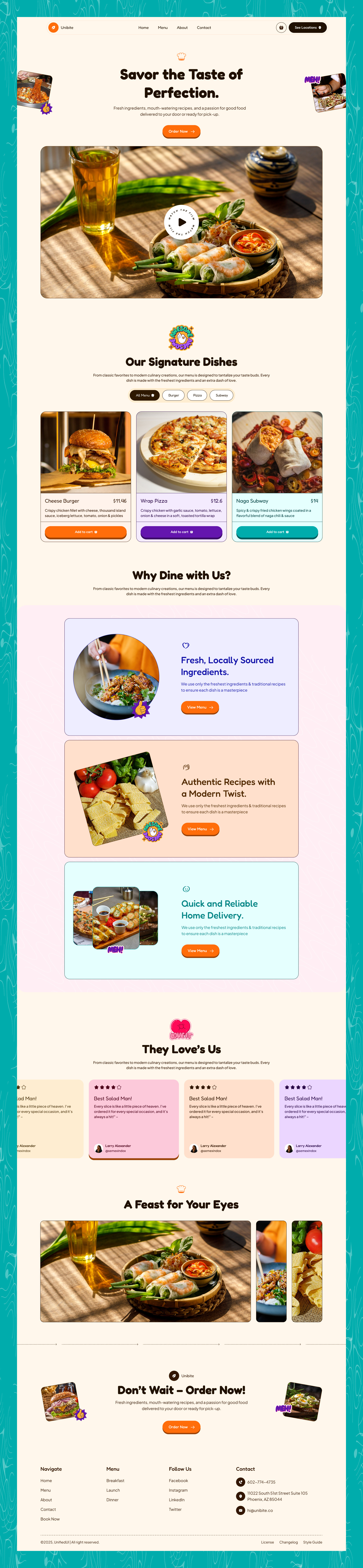 Unidine – Restaurant Website Template by Subash Chandra for Seative ...