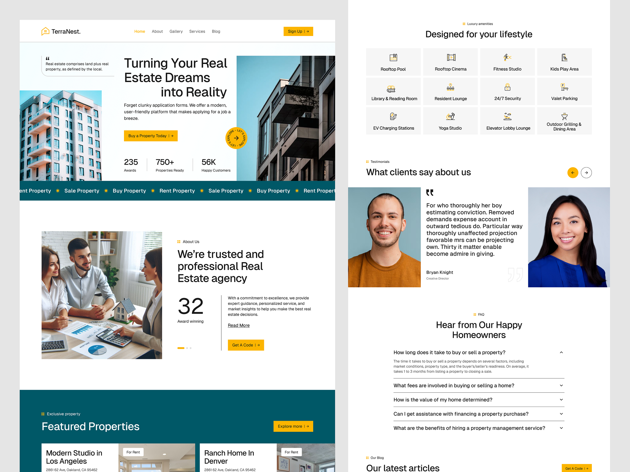 Real Estate Website by Webflix on Dribbble