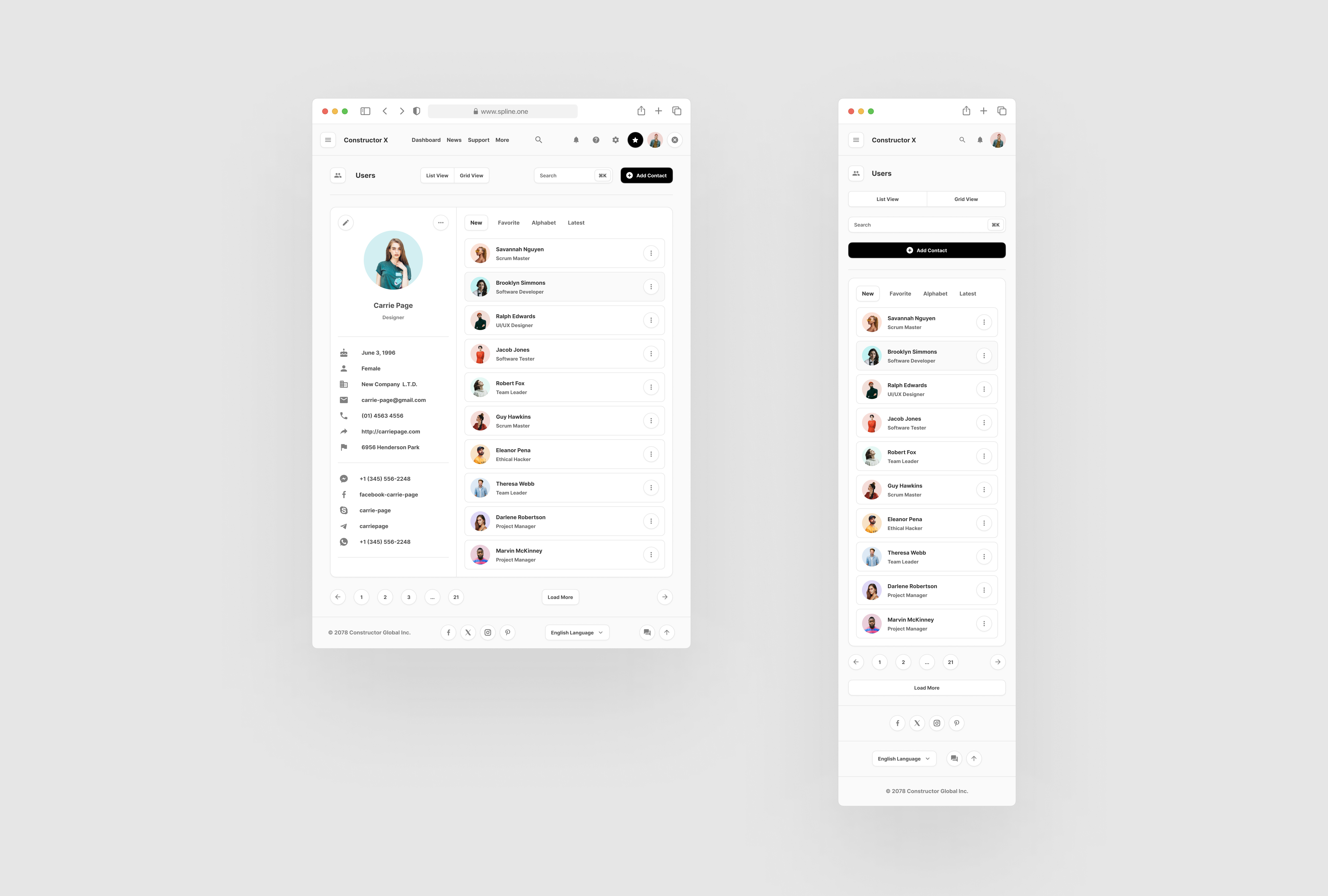Users Dashboards Constructor X for figma 6.0 by Live Spline one on Dribbble
