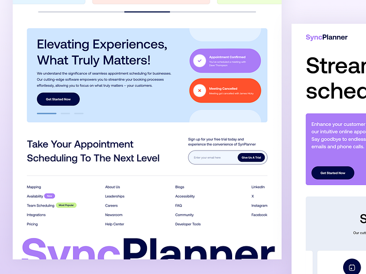 Appointment Management Landing Page by Antor Paul on Dribbble
