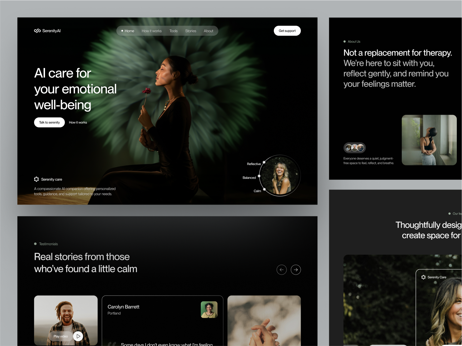 SerenityAI - AI Mental Health Companion by Plainthing UI for Plainthing Studio on Dribbble