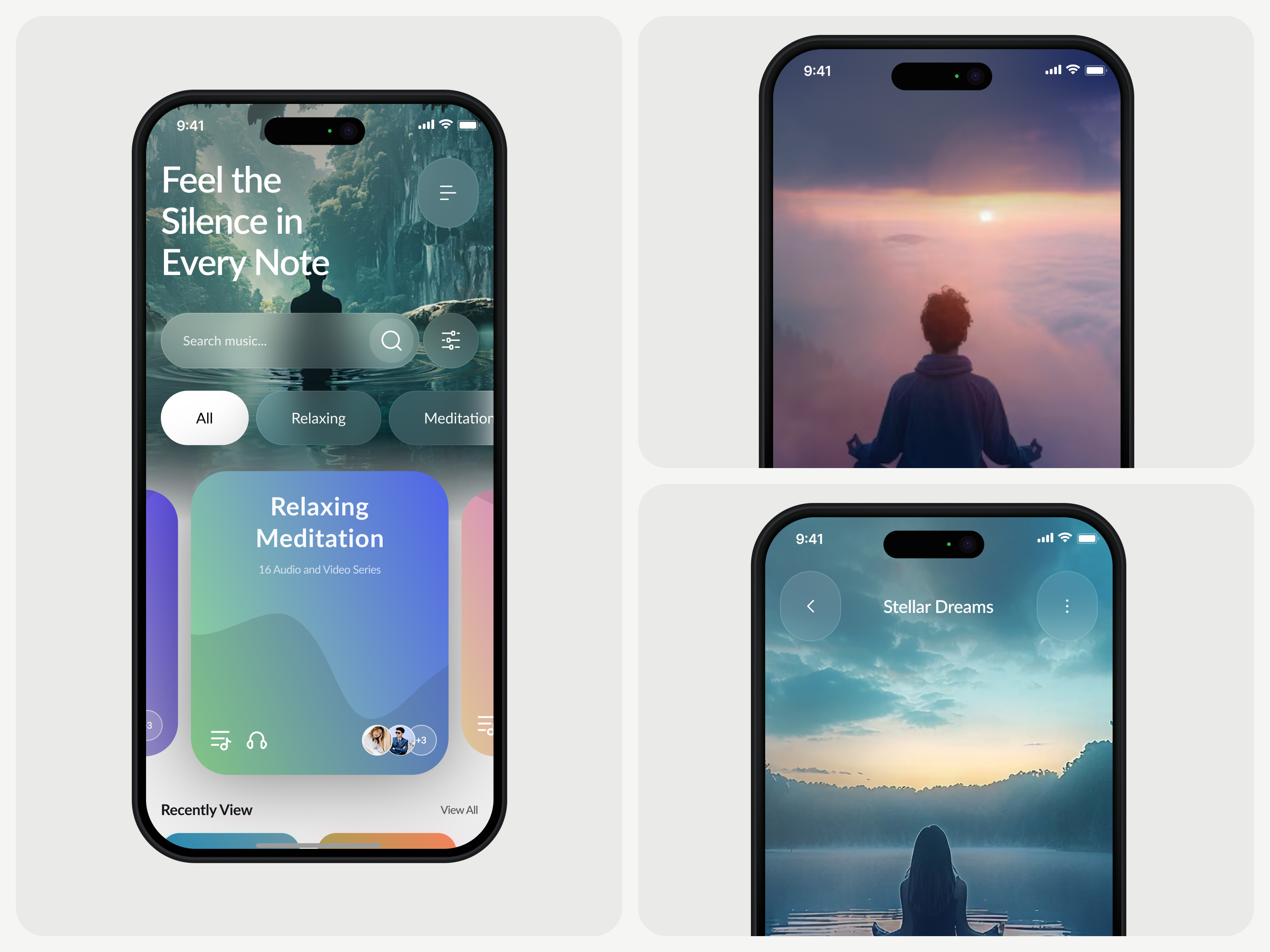 Yoga and Meditation App by Sujon Hossain for Oripio on Dribbble