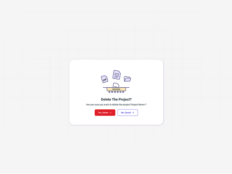 Pop-up: Delete Confirmation by Sirmind Kumar on Dribbble