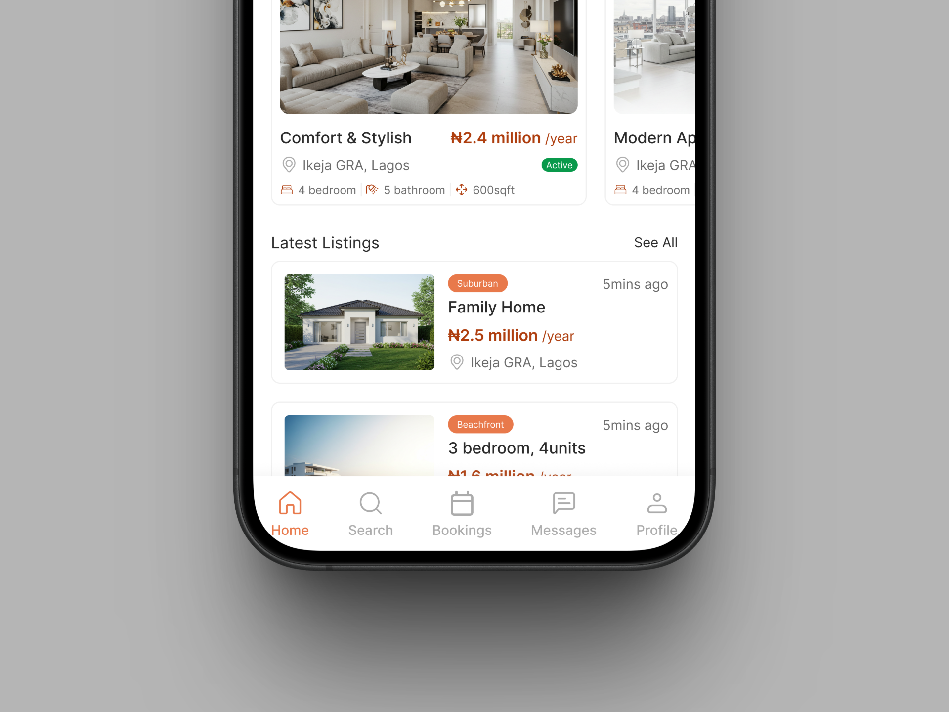A Property Rental Mobile App UI by Oluwatimilehin Adekoye on Dribbble