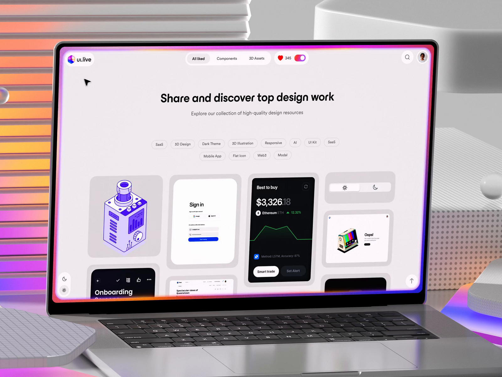 UI Live – Interactive Gradient Border by Ilya Kostin for UI8 on Dribbble