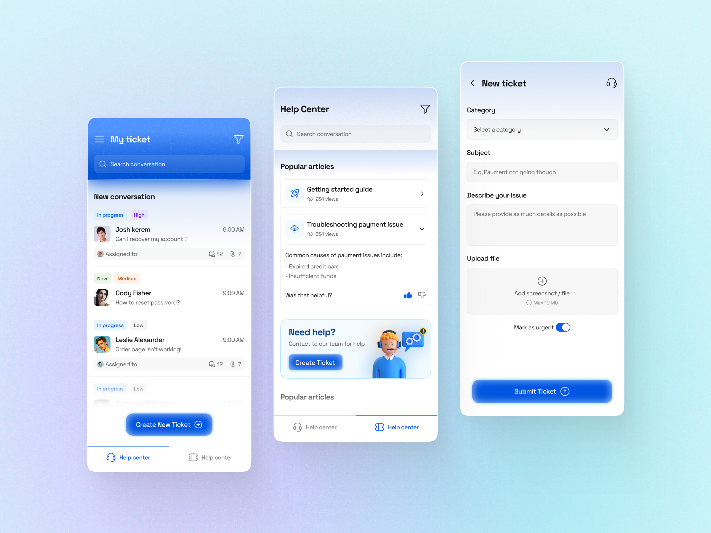 Browse thousands of Support Ticket UI images for design inspiration ...