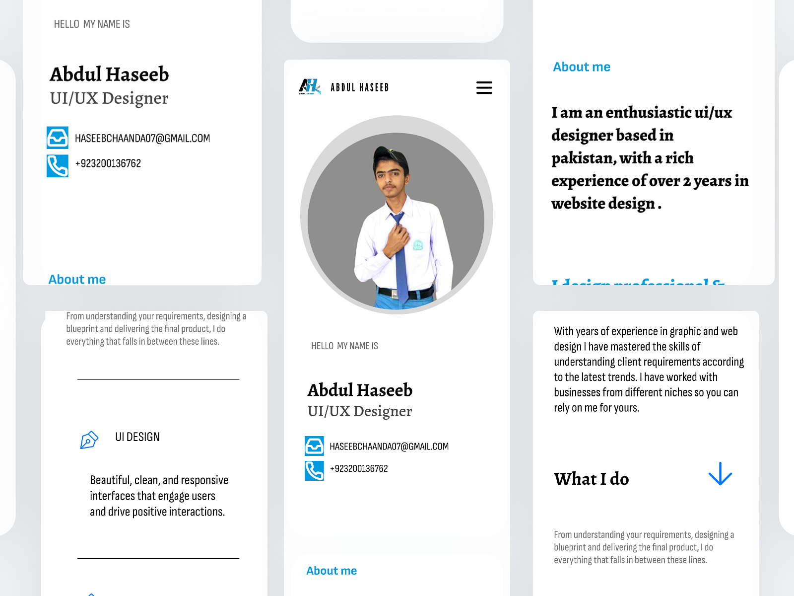 LANDING PAGE PORTFOLIO WEB DESIGN by Abdul Haseeb on Dribbble