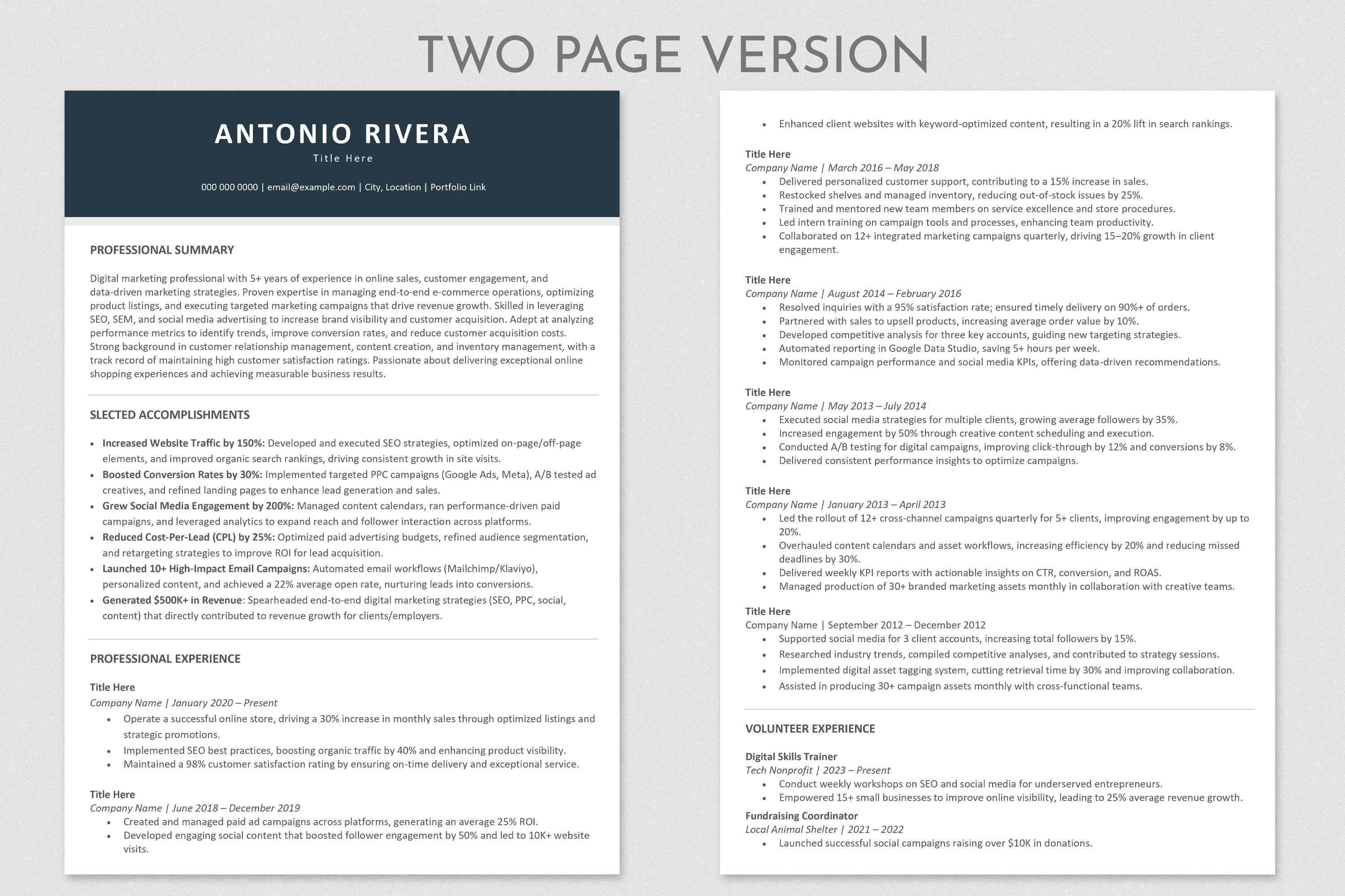 ATS Executive Resume CV by Anjum Ilyas on Dribbble