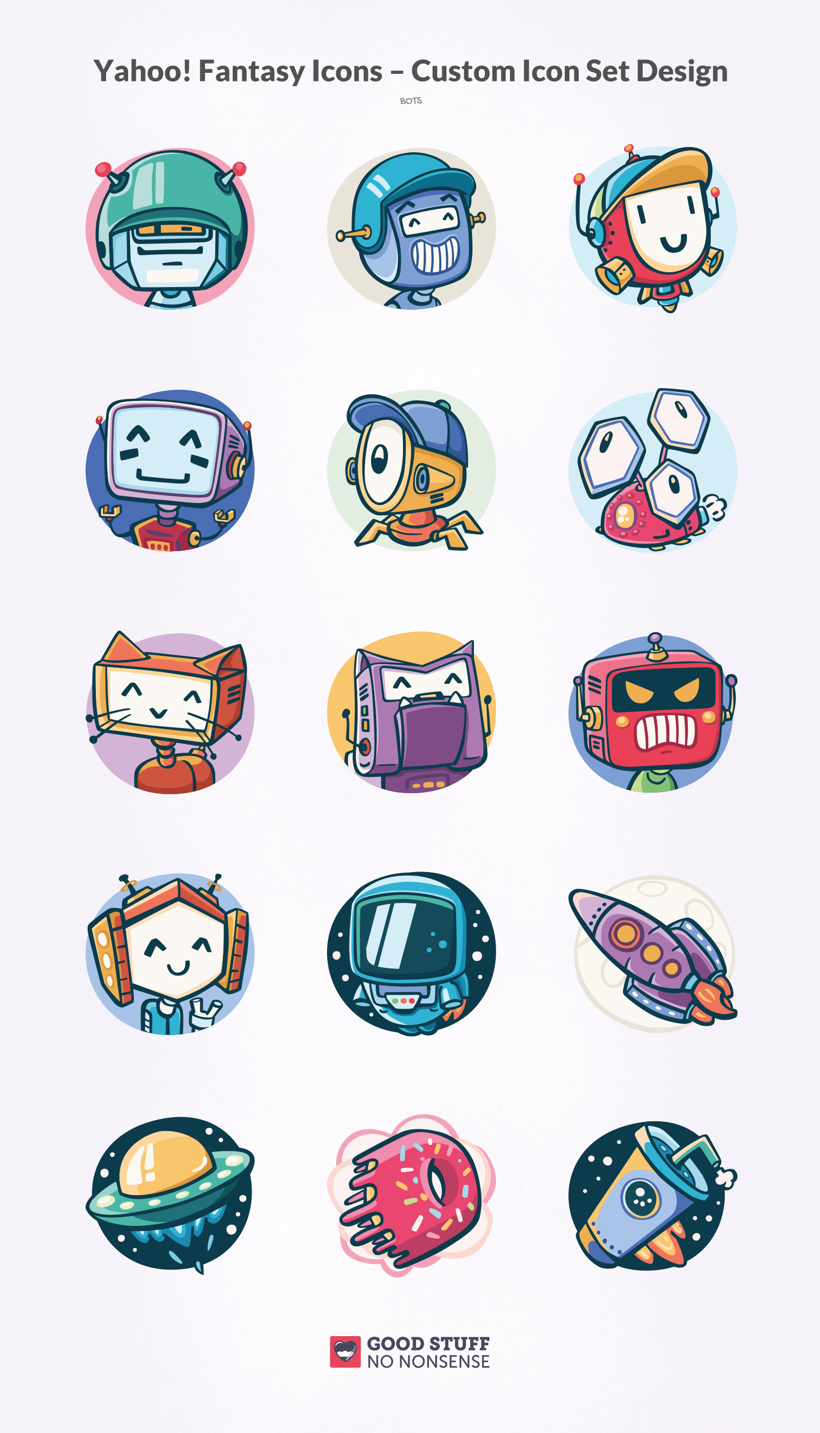 Yahoo! Fantasy Icons – SciFi by Agata Kuczminska on Dribbble