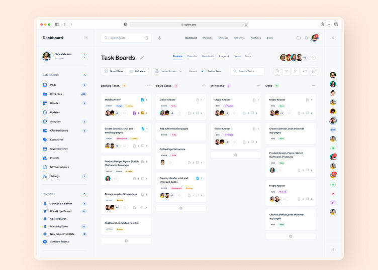 Task Management SaaS Dashboard UI by Design Studio UI UX on Dribbble