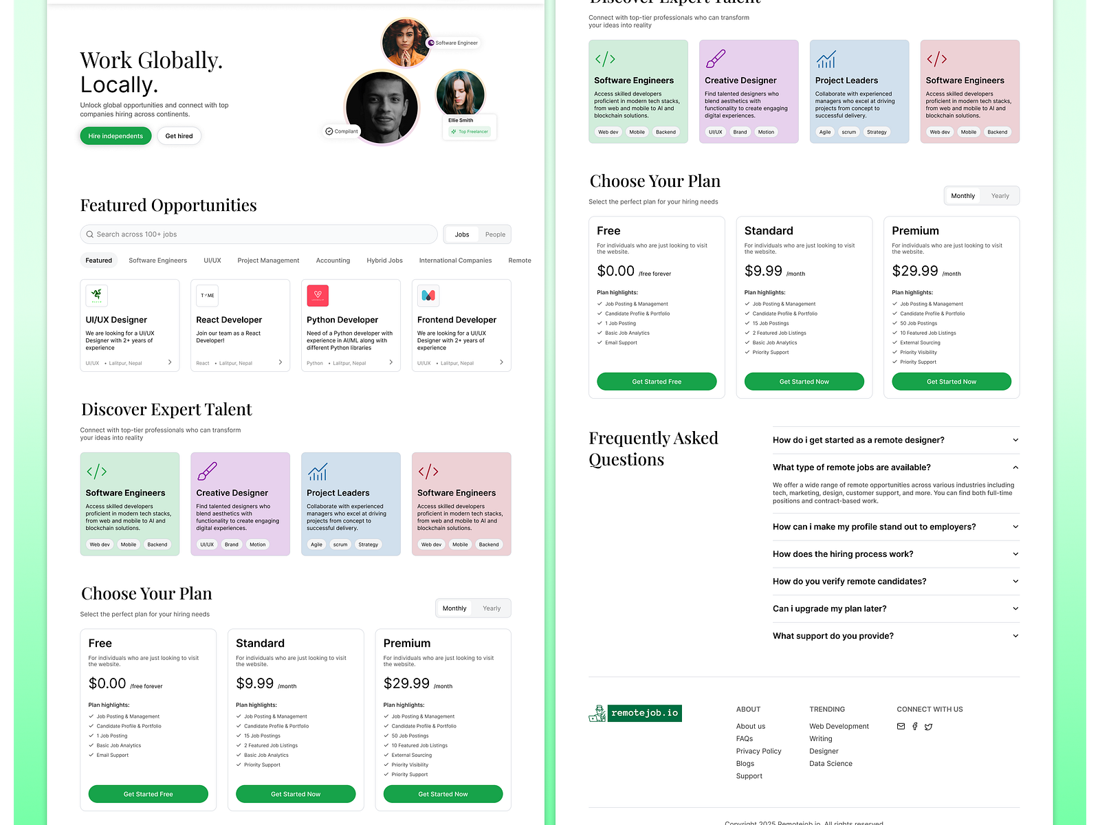 Remote Jobs - Work Globally.Locally by Chirayu Rana on Dribbble
